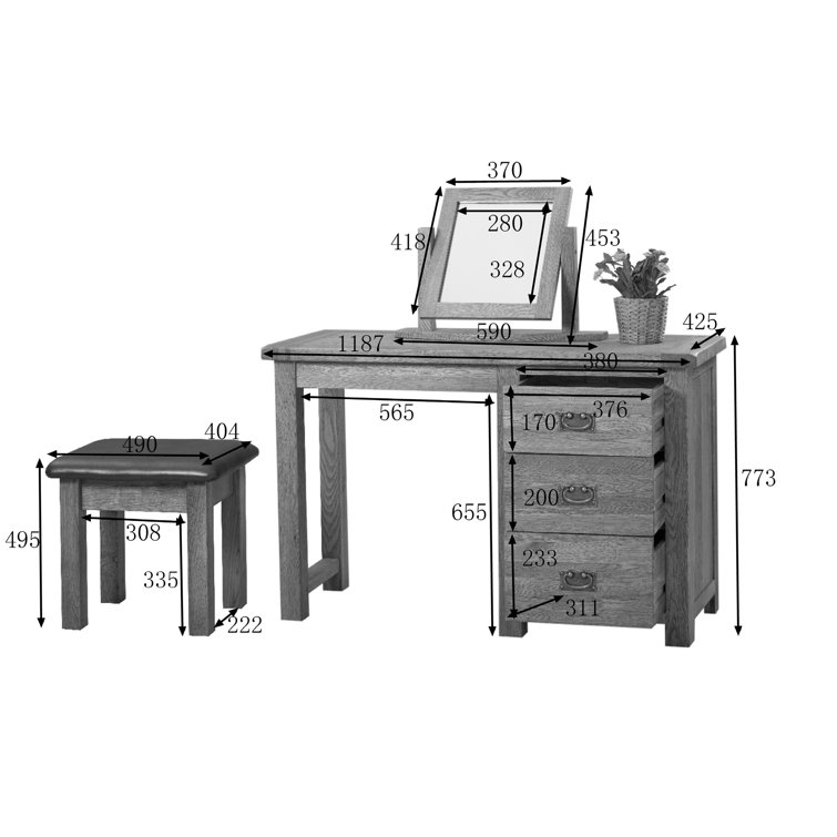 Union Rustic Dressing Table | Wayfair.co.uk