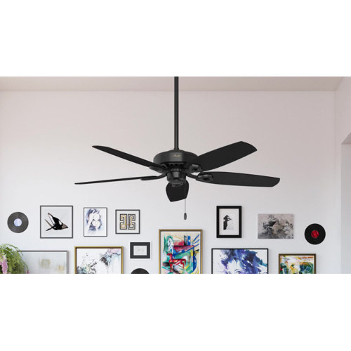 Hunter Fan 52'' Builder Elite 5 - Blade Standard Ceiling Fan with Pull ...