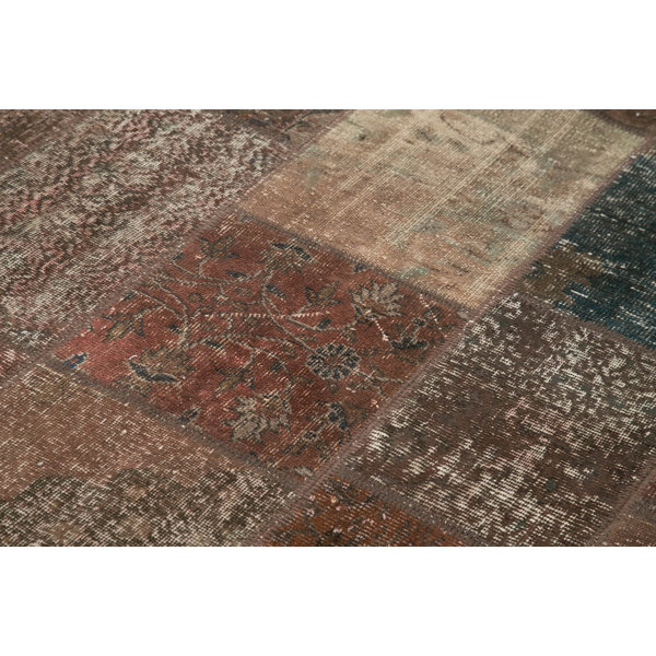 Latitude Vive Kirk Yama Brown Patchwork Cotton Wool Hand Woven Area Rug ...