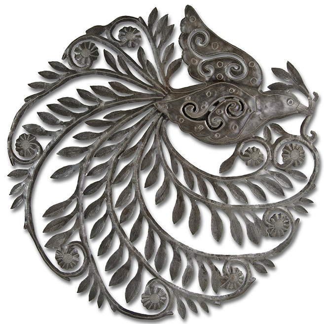 BeyondBorders Fanciful 3-D Bird Round Wall Decor | Wayfair