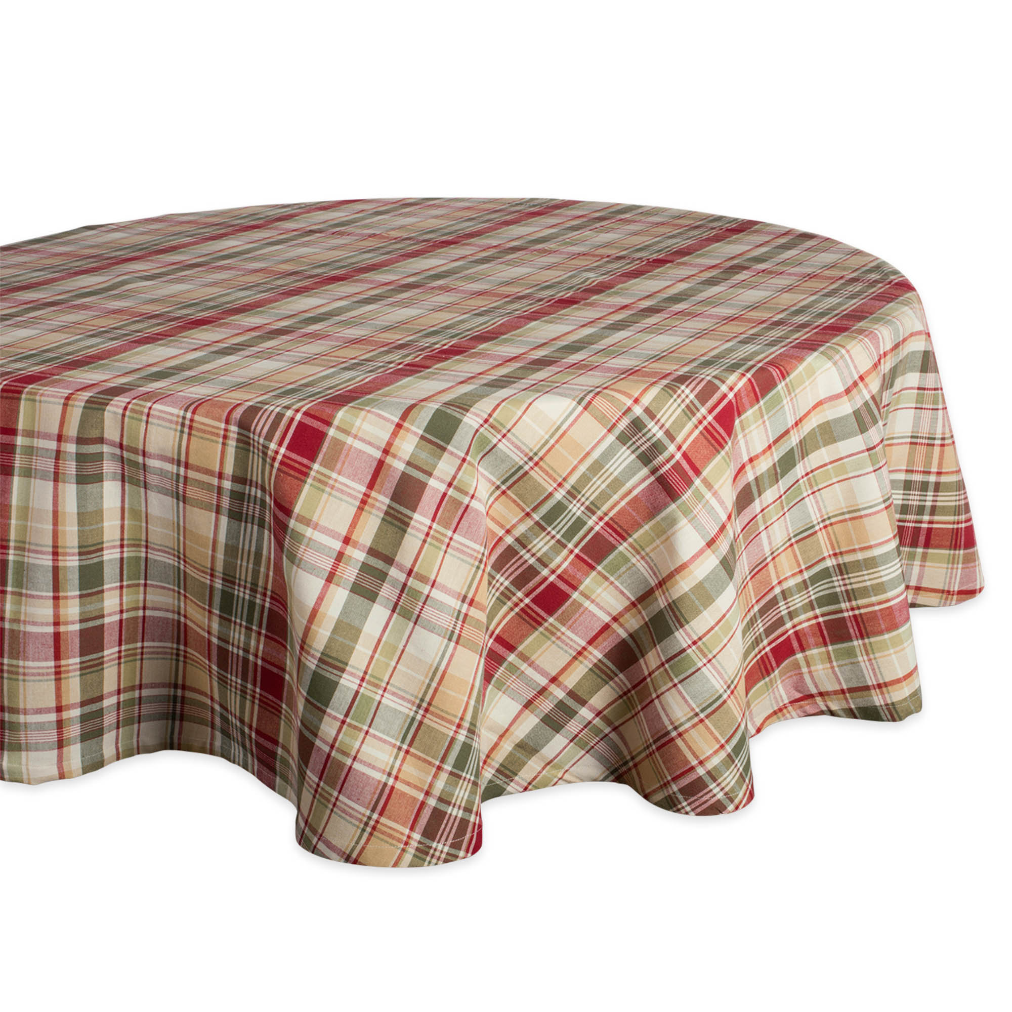 The Holiday Aisle® Valadez Round Plaid Tablecloth & Reviews | Wayfair