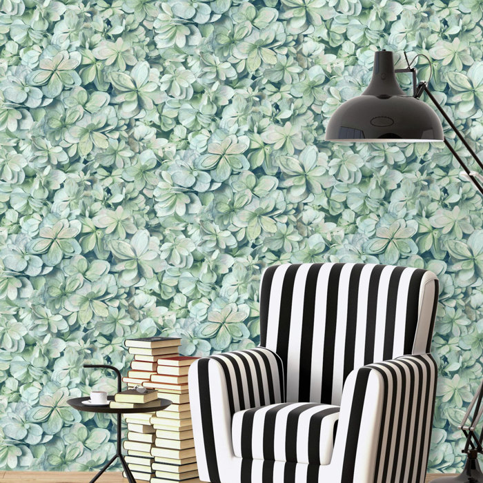 Dakota Fields Lorelai Hydrangea 18.86' L x 18" W Peel and Stick ...