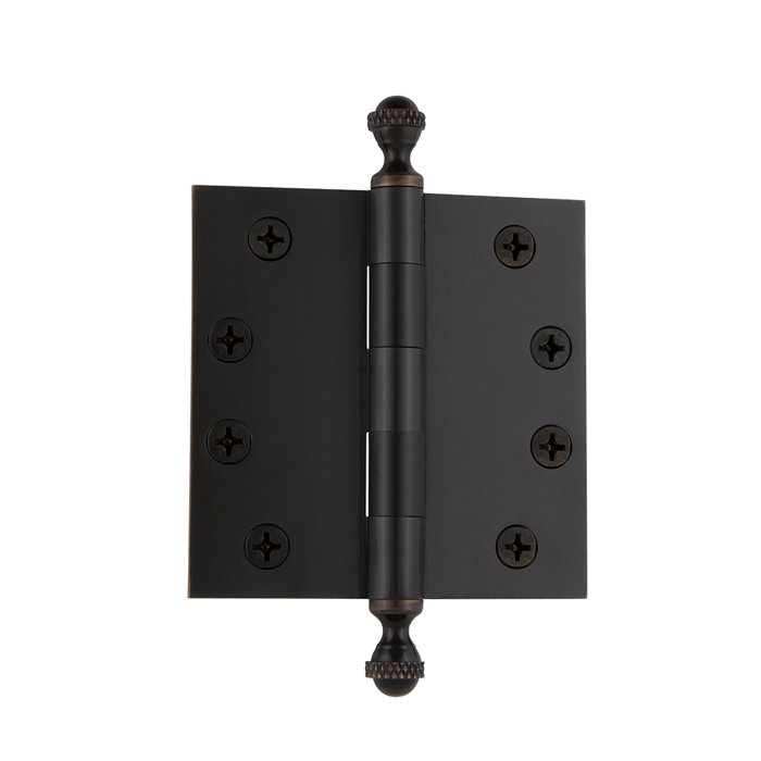 Grandeur 4" Acorn Tip Heavy Duty Hinge with Square Corners | Wayfair