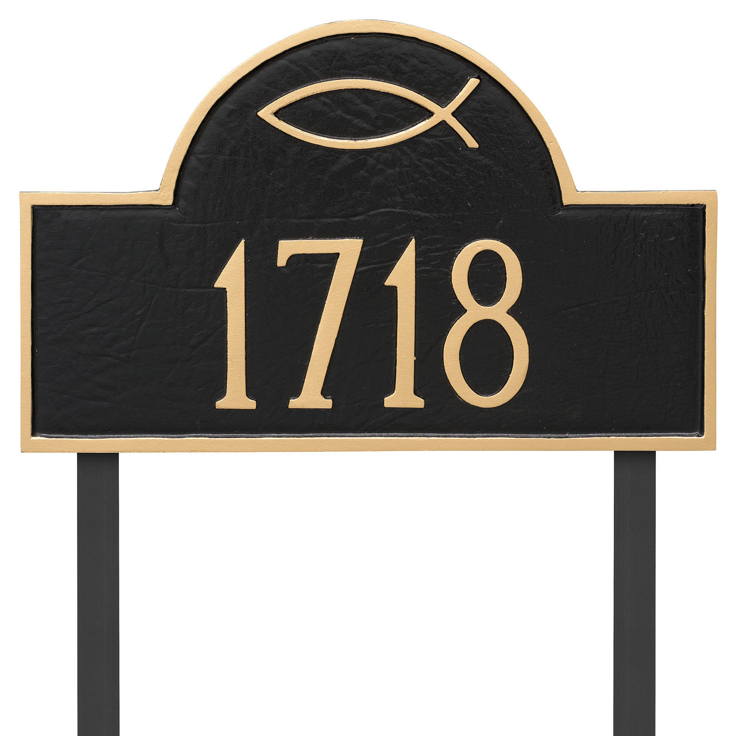 Montague Metal Products Icthus Classic Arch Standard Sign Address ...