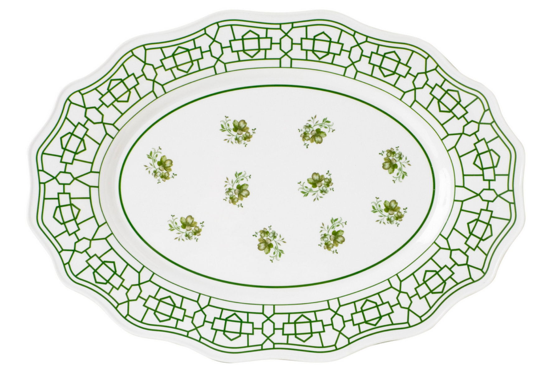 Red Barrel Studio® SPRING GARDEN MELAMINE LARGE SCALLOPED SERVING ...