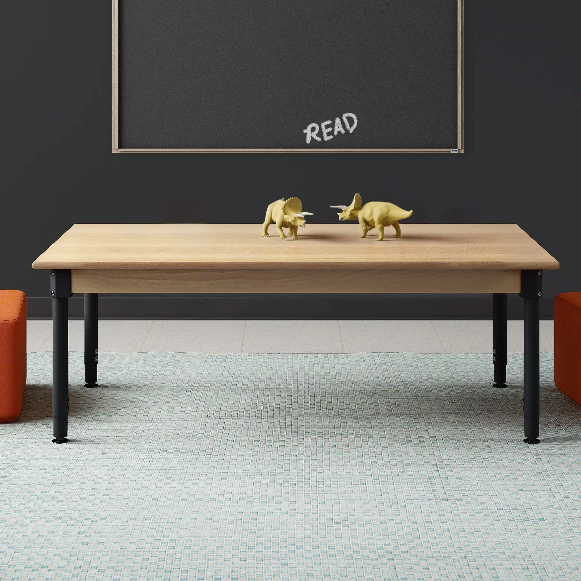 Wood Designs Hardwood Birch Tables Adjustable Height Rectangular ...