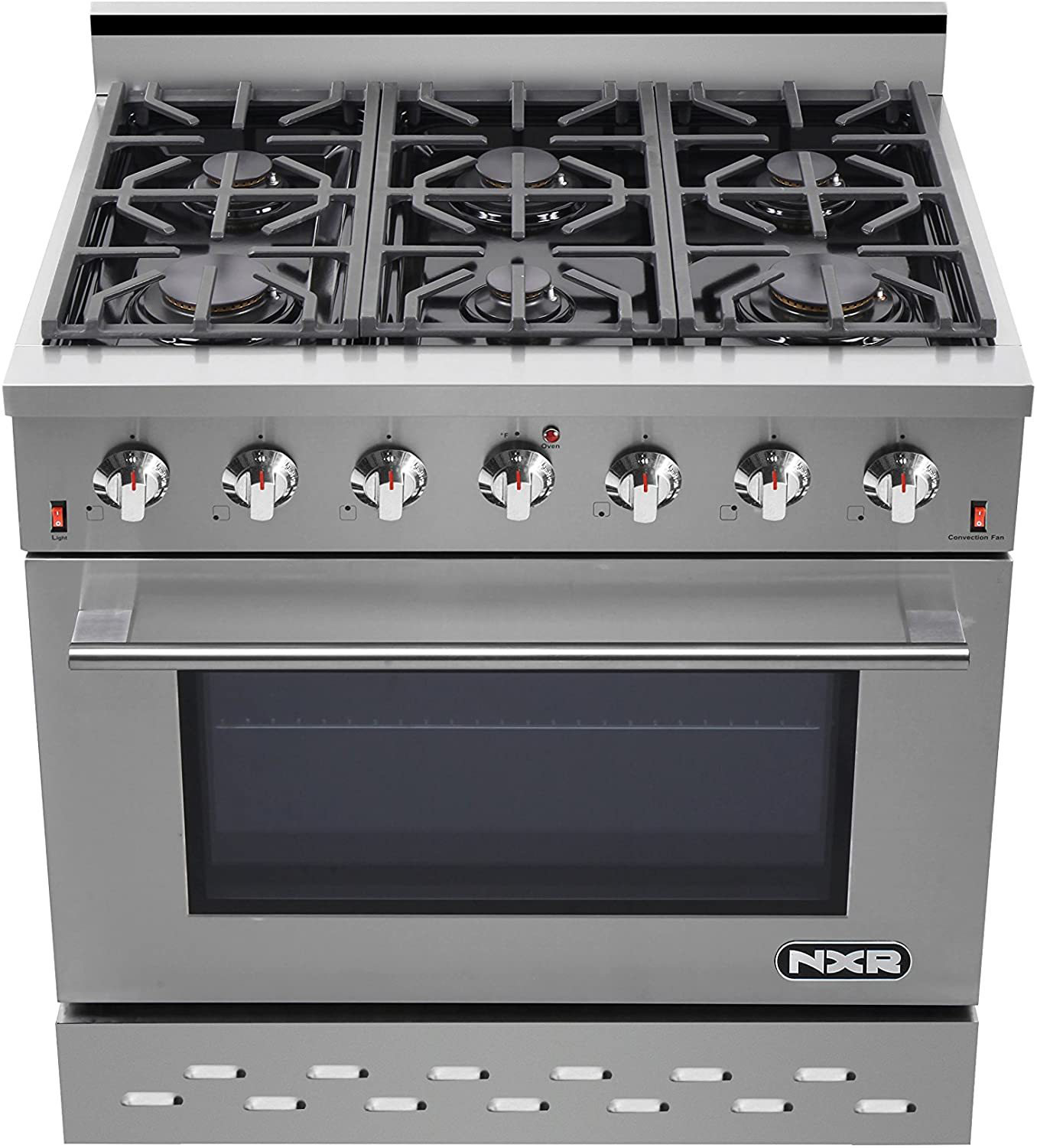NXR Professional Ranges 36" 5.5 Cubic Feet Gas Freestanding Convection ...