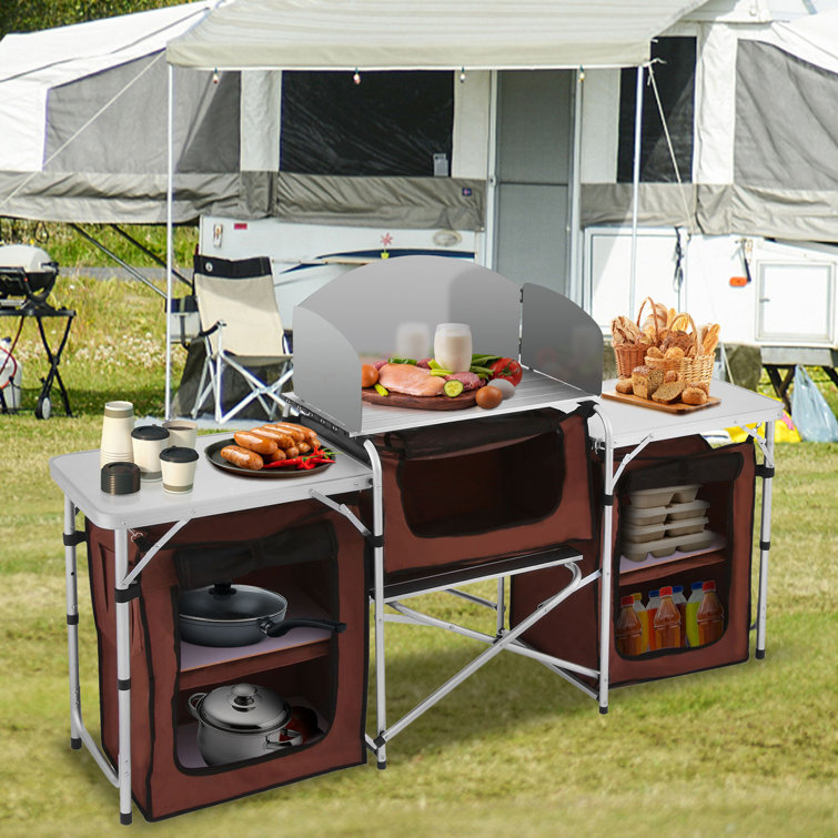 VEVOR Camping Kitchen Table Folding Portable Tent & Reviews | Wayfair