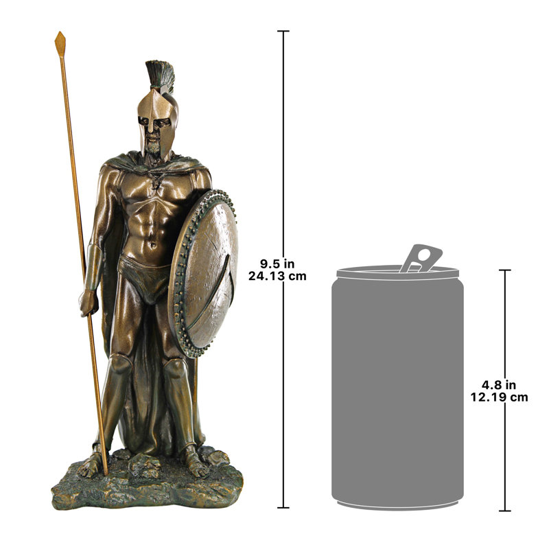 Design Toscano Legendary Spartan Warrior Figurine & Reviews | Wayfair