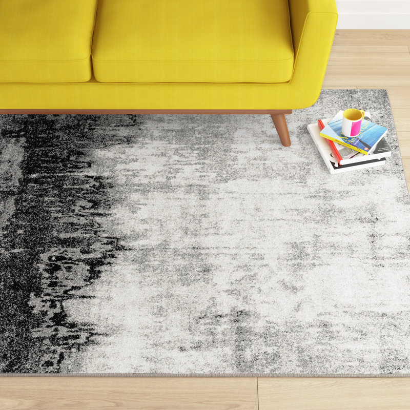 Wrought Studio Virginia Black/Gray Area Rug & Reviews | Wayfair