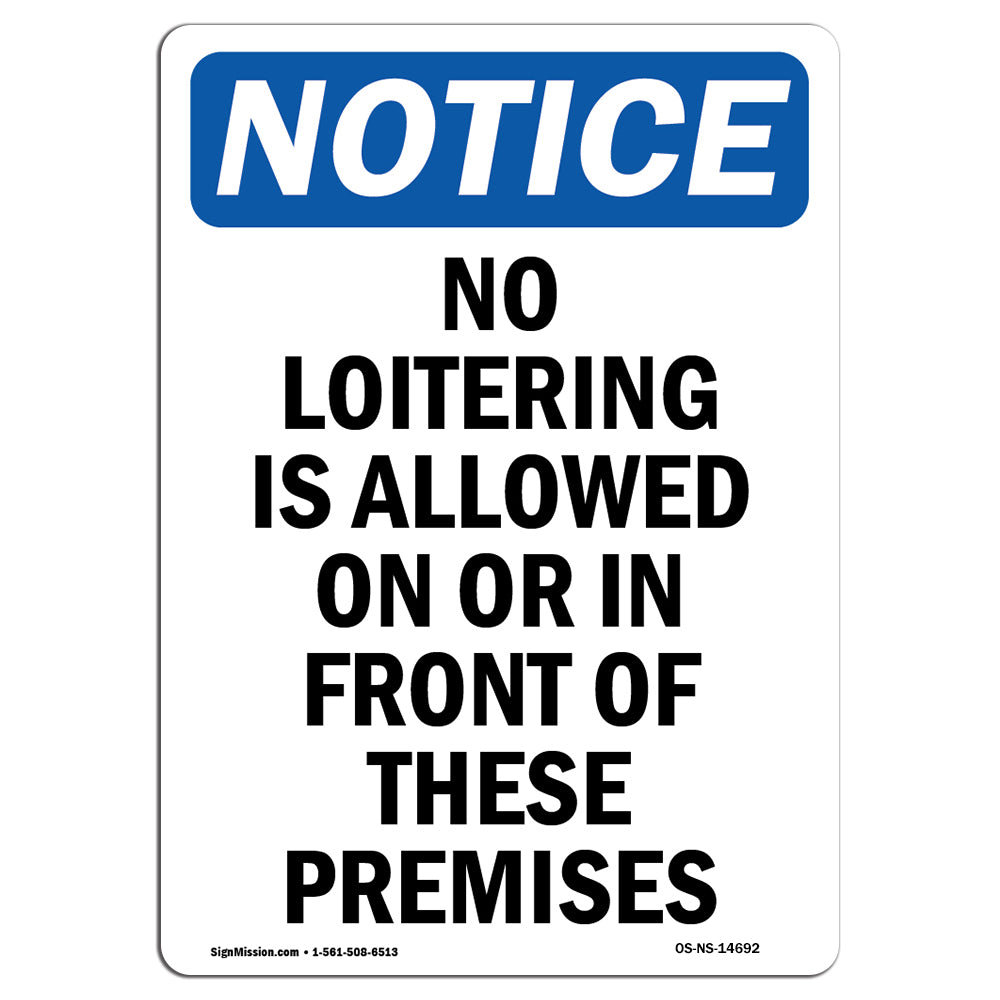 SignMission No Loitering is Allowed Sign | Wayfair