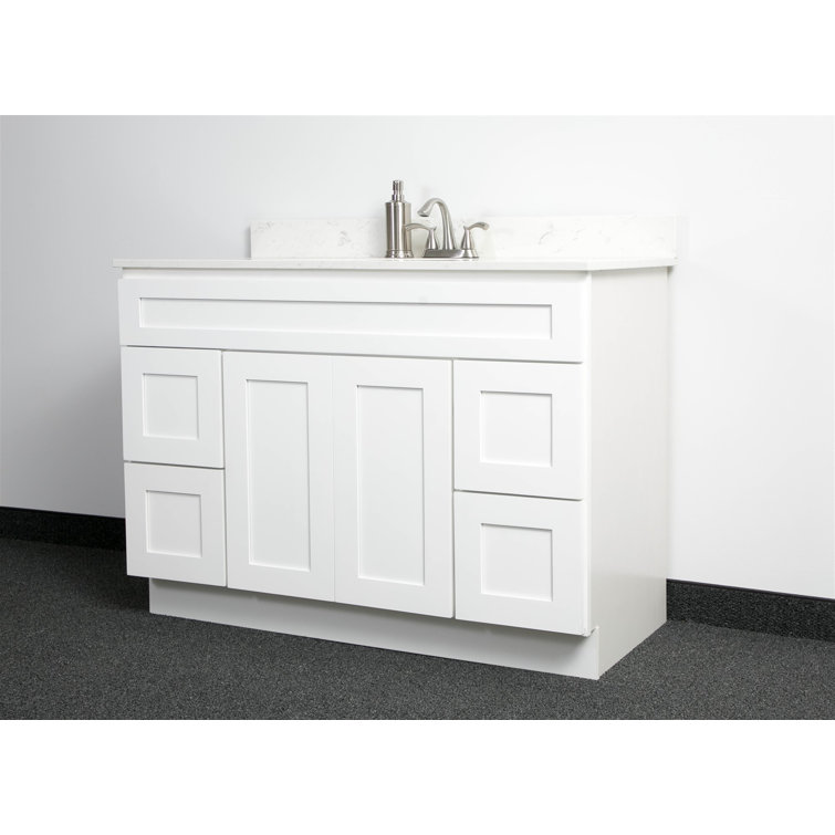 United Cabinetry 48'' Single Bathroom Vanity Base Only with UV Coated ...