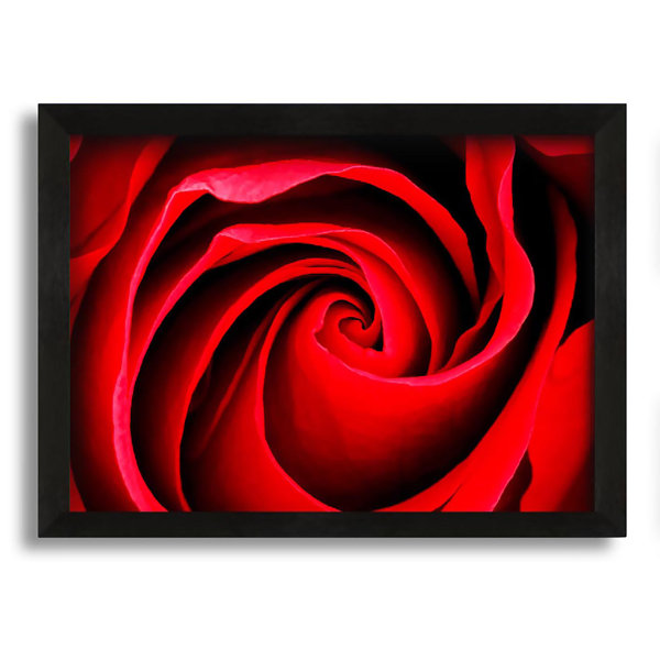 Canora Grey Red Rose Silk - Picture Frame Photograph on Canvas ...