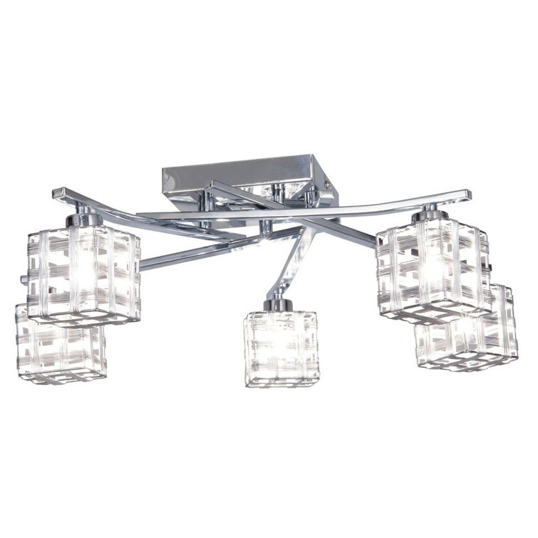 Pagazzi Lighting Roscoe Glass Semi Flush Mount | Wayfair.co.uk