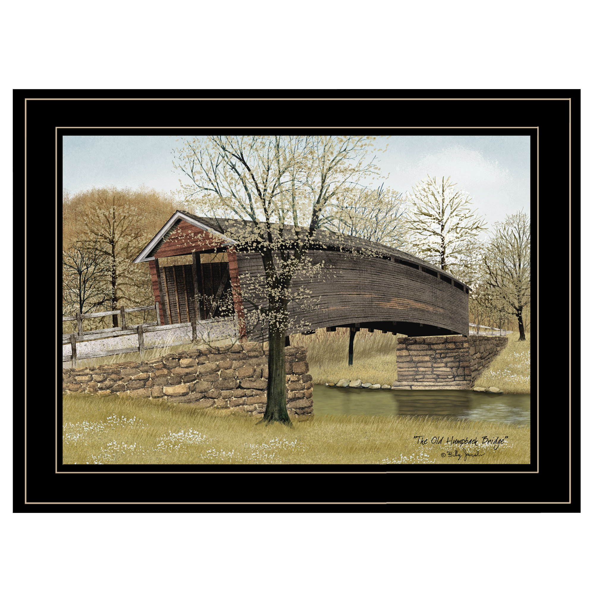 August Grove® The Old Humpback Bridge by Billy Jacobs - Picture Frame ...