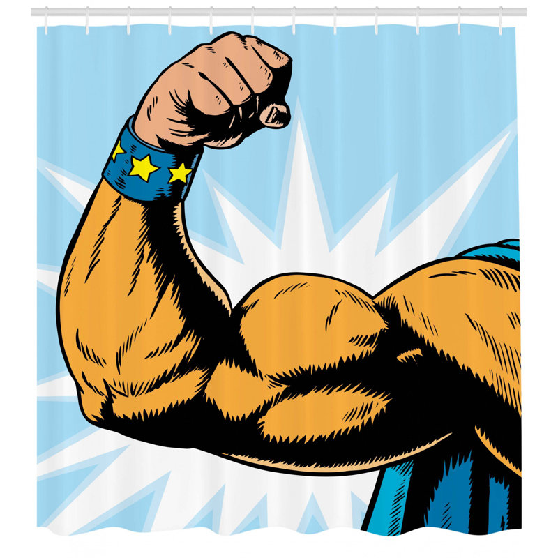 Ebern Designs Wyona Comics Superhero Arm Flexing Muscles Powerful ...
