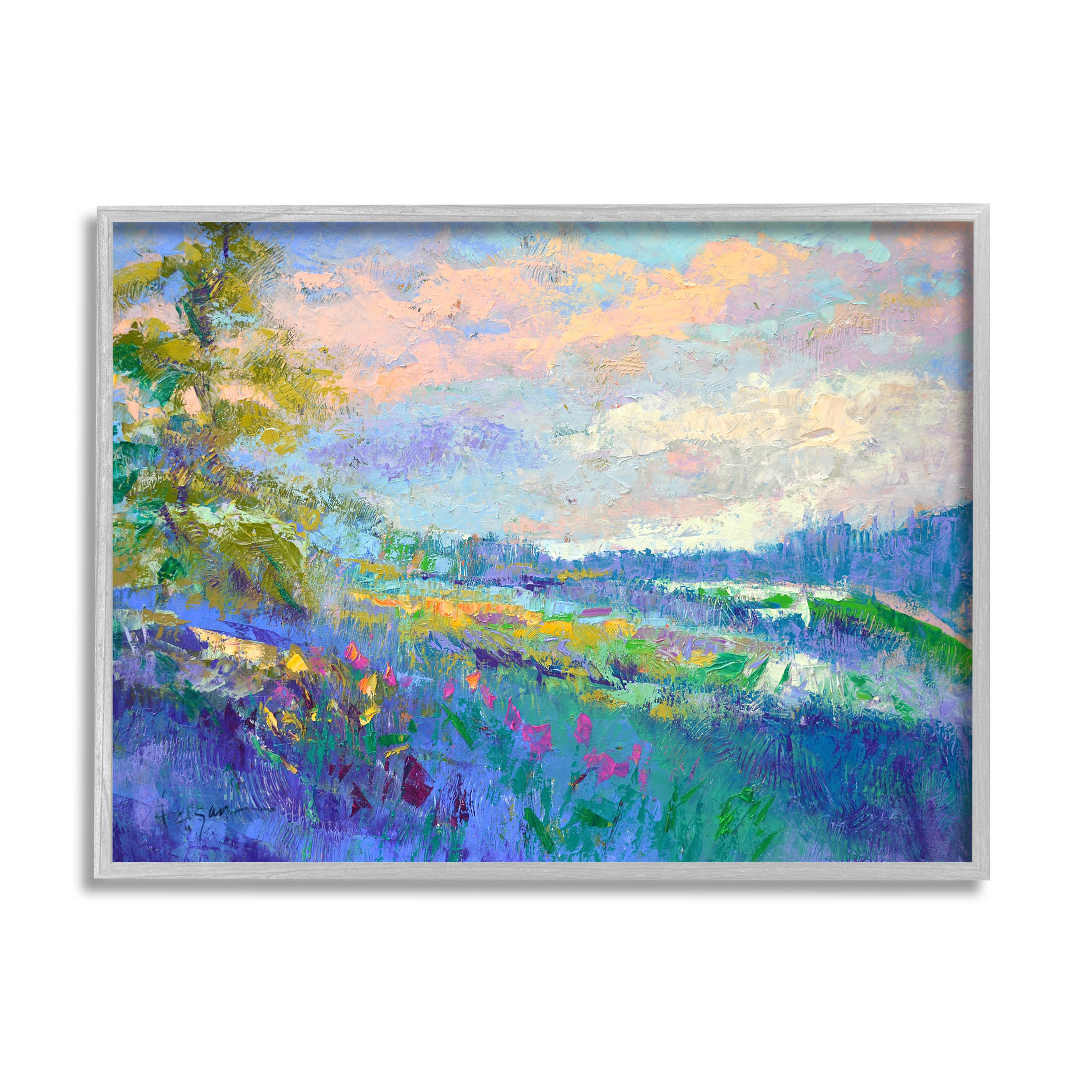 Loon Peak® Modern Hill Woodland Landscape Framed On Canvas by Painting ...