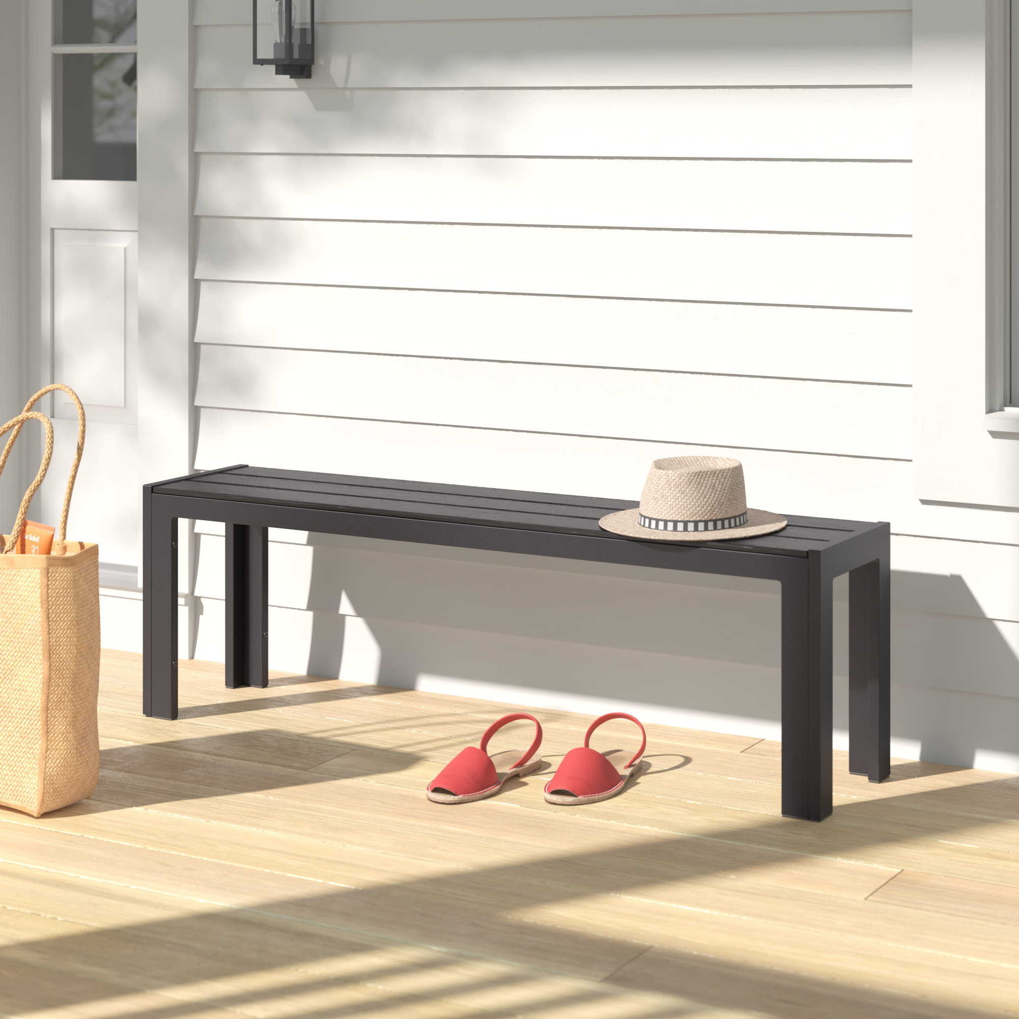 Sol 27 Outdoor Clous Aluminium Bench & Reviews | Wayfair.co.uk