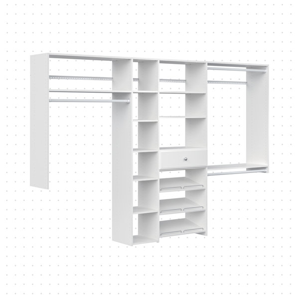 Dotted Line™ Grid 60" W - 108" W Closet System Reach-In Sets & Reviews ...