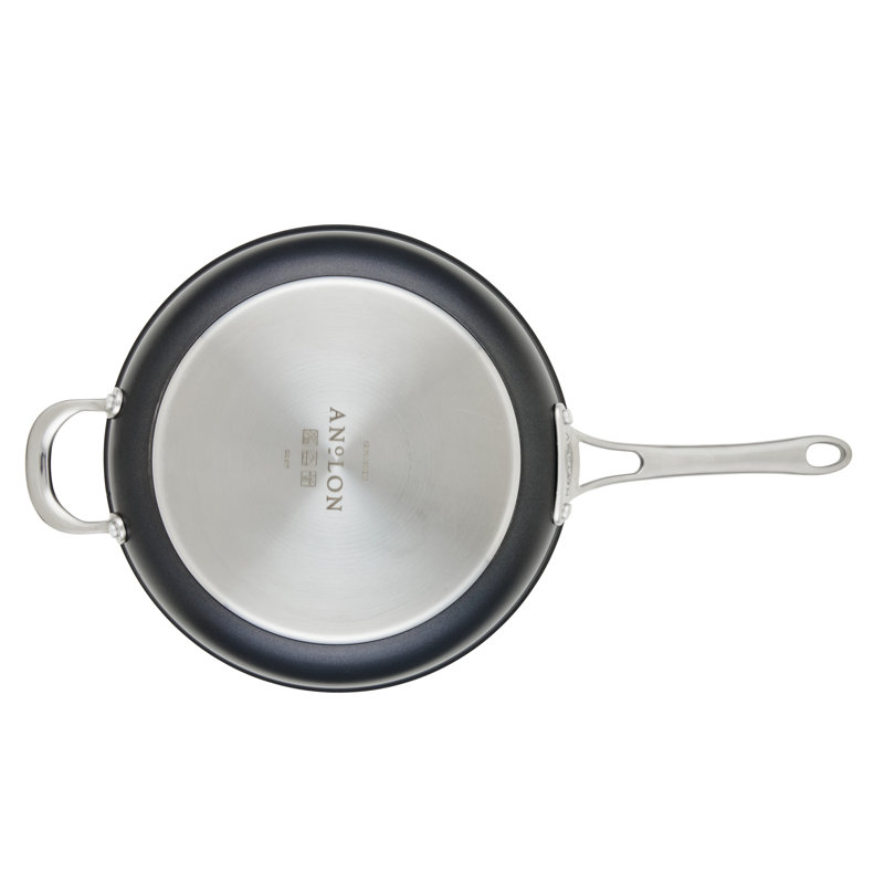 Anolon X Hybrid Cookware Nonstick Frying Pan with Helper Handle, 12 ...