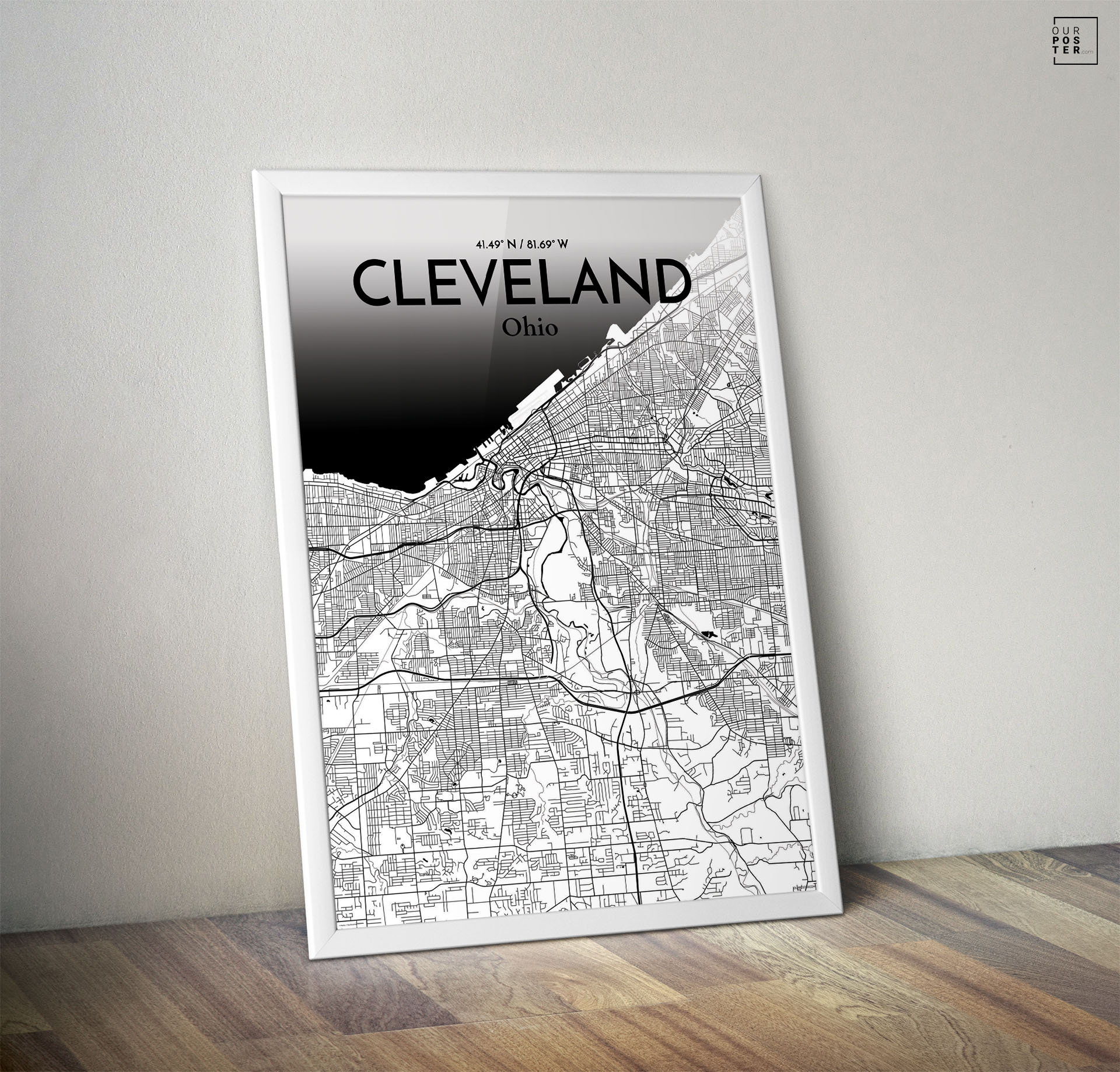 17 Stories Cleveland City Map - Panoramic Graphic Art | Wayfair