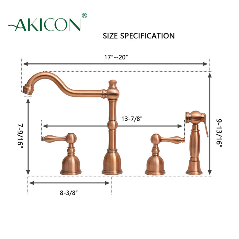 Akicon Kitchen Faucet with Side Spray & Reviews | Wayfair