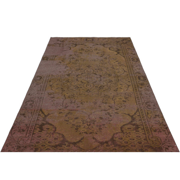 Bungalow Rose Handmade Hand-Knotted Brown/Green Rug | Wayfair