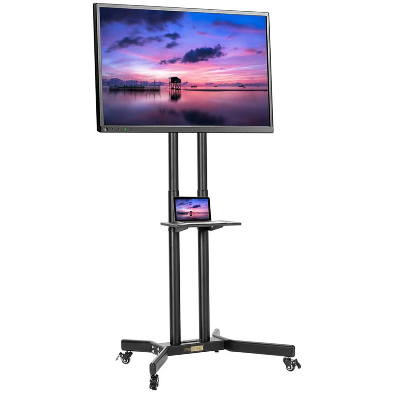 vivohome Black Motorized Floor Stand Mount for Greater than 50" Screens ...
