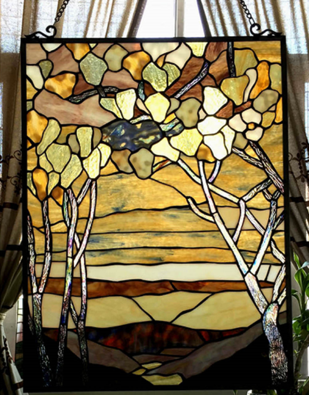 Rosalind Wheeler Erin Stained Glass Window Panel Wayfair