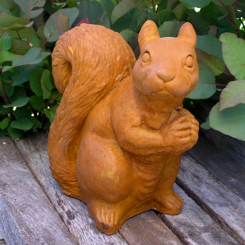 Nichols Bros. Stoneworks Sitting Squirrel Statue | Wayfair