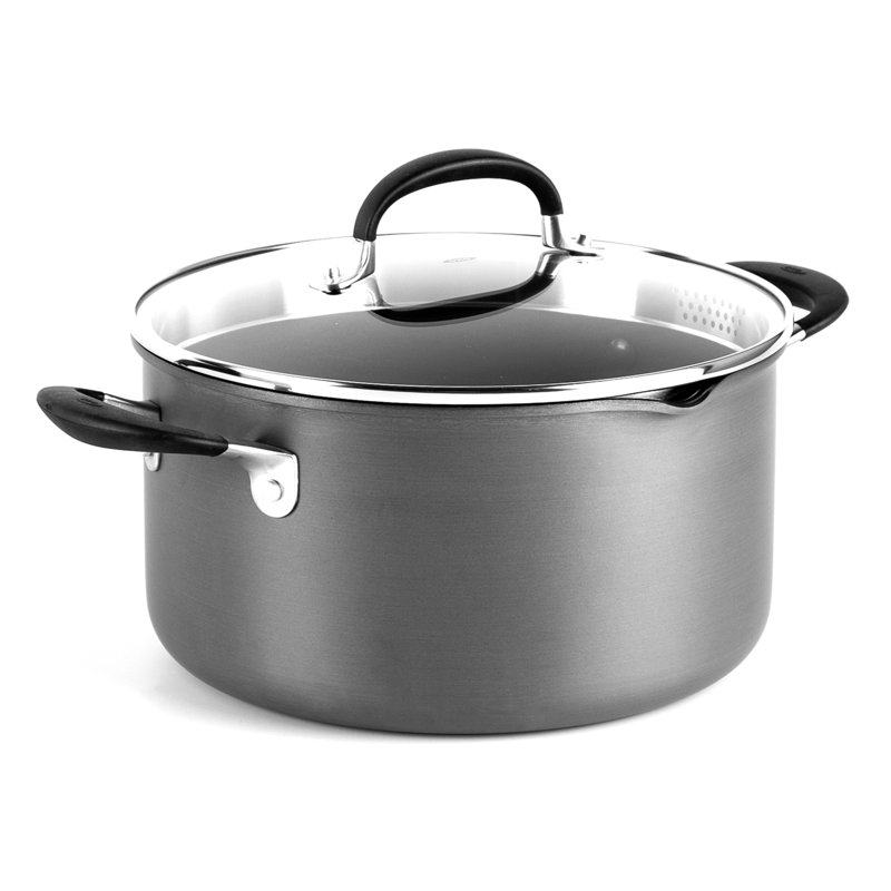 OXO 6 qt. Non-Stick Hard-Anodized Aluminum Stock Pot with Lid & Reviews ...