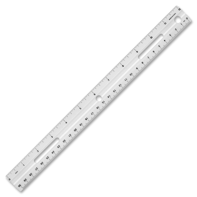 Business Source Plastic Beveled Edges Ruler | Wayfair