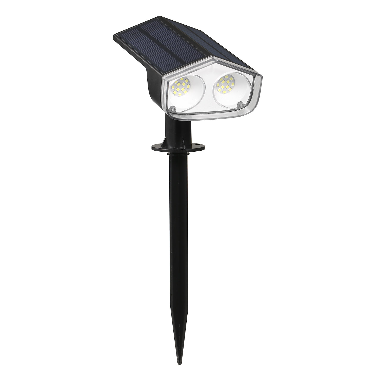 Neoglint Black Low Voltage Solar Powered Integrated LED Spot Light Kit ...