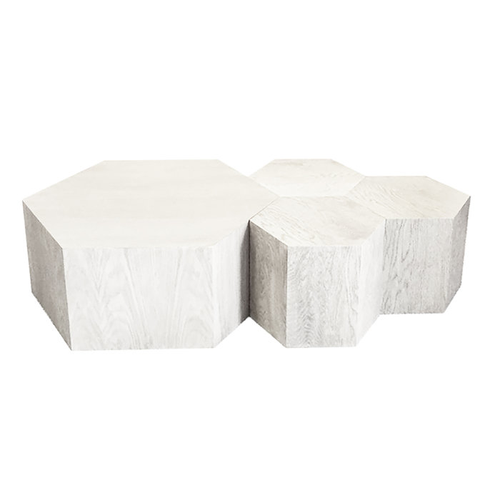 Hammers and Heels Solid Wood Block Coffee Table | Wayfair