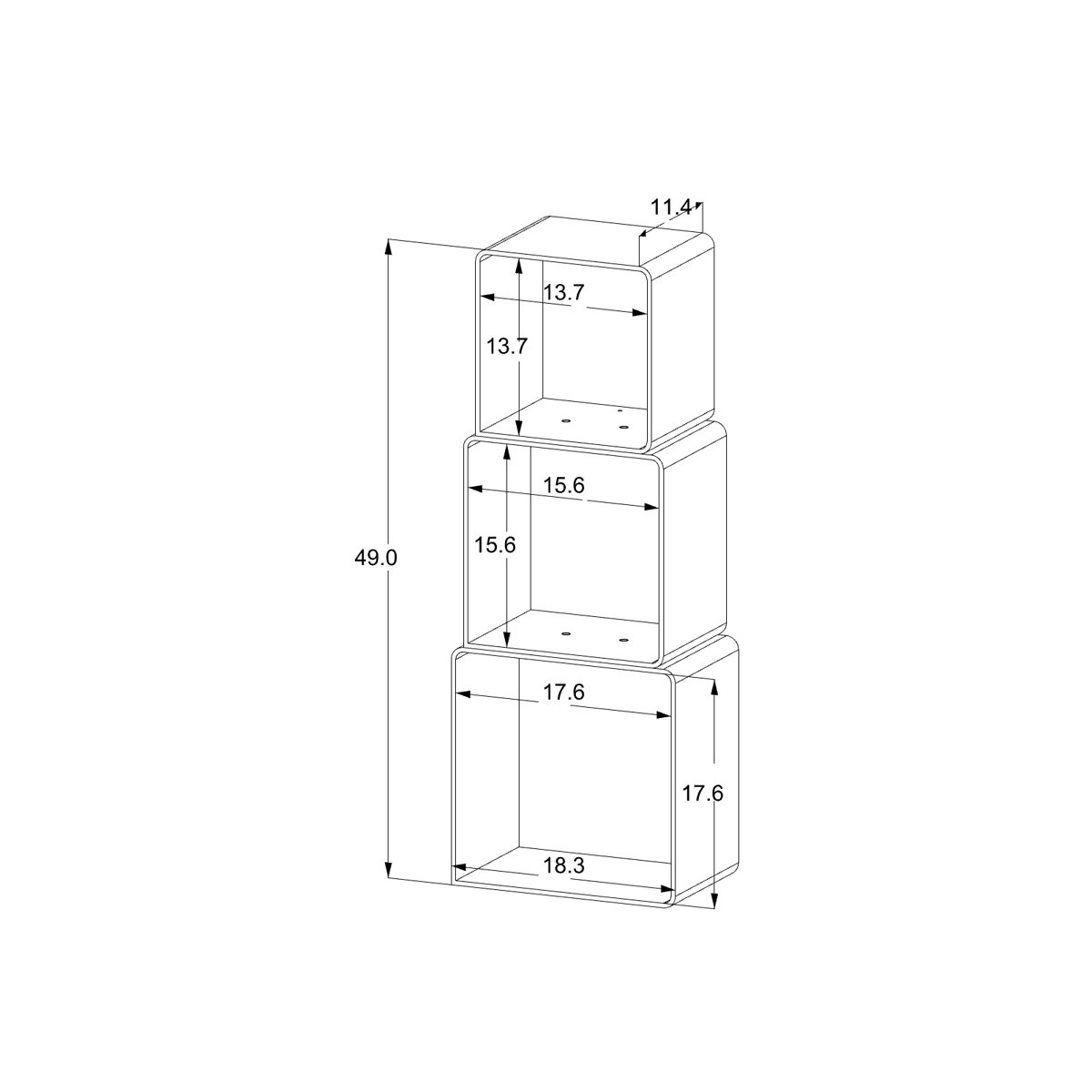 Etta Avenue™ Cian 49'' H x 18.3'' W Plastic Cube Bookcase & Reviews ...