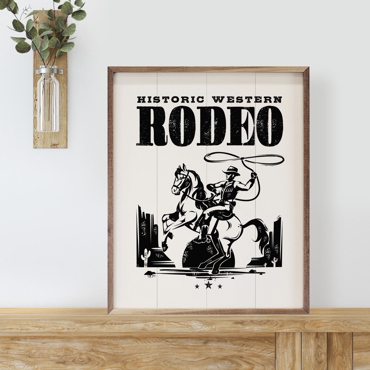 Winston Porter Rodeo White - Picture Frame Painting on Wood | Wayfair
