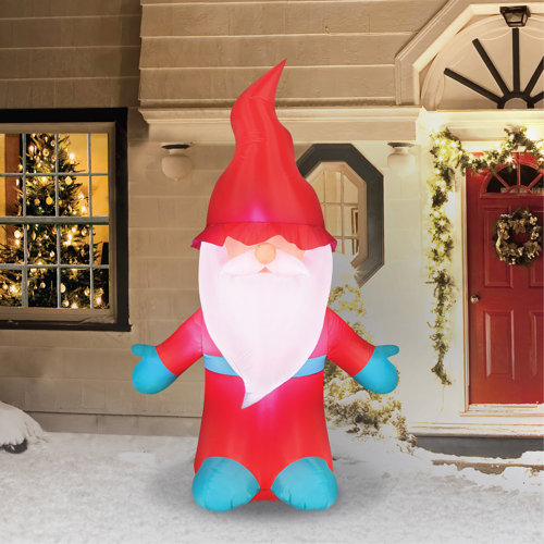 The Holiday Aisle® Gainous Gnome Inflatable | Wayfair