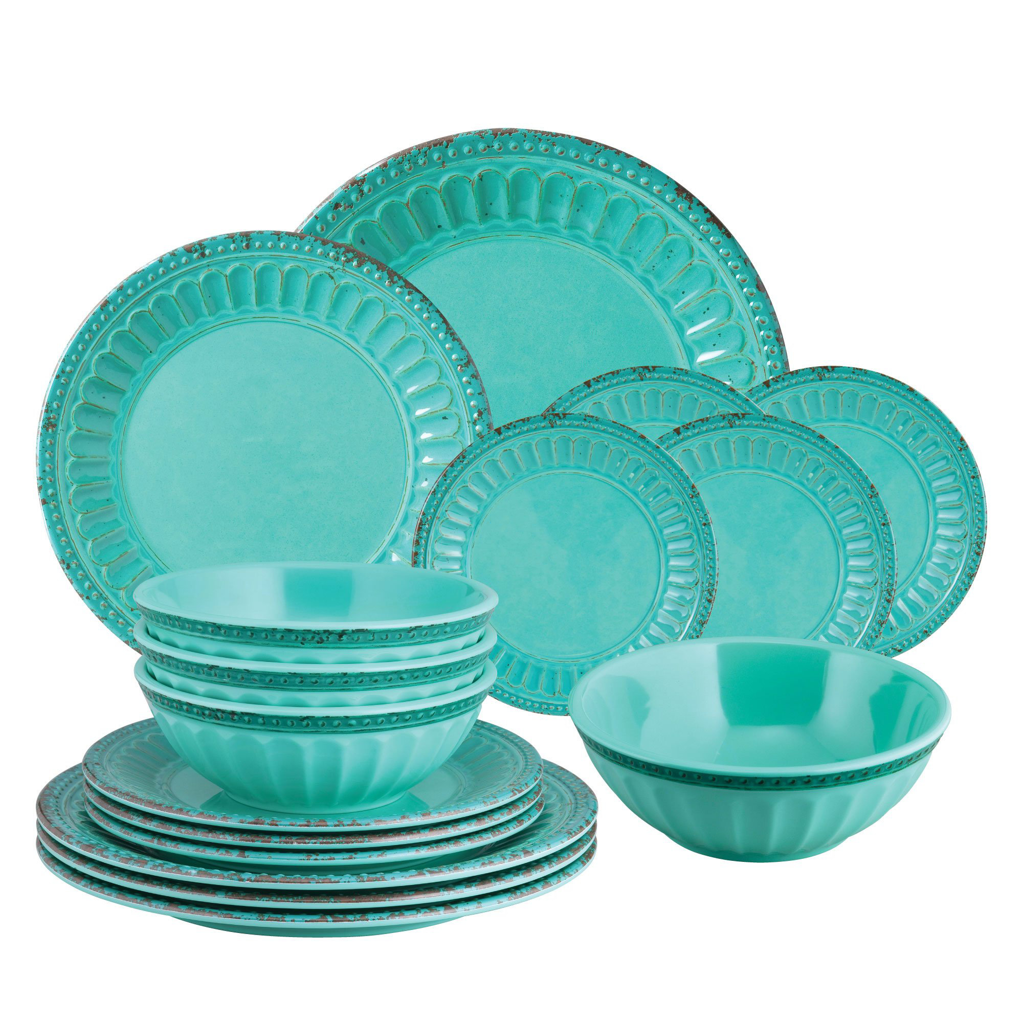 Red Barrel Studio® Acia Chateau 16 Piece Melamine Dinnerware Set ...