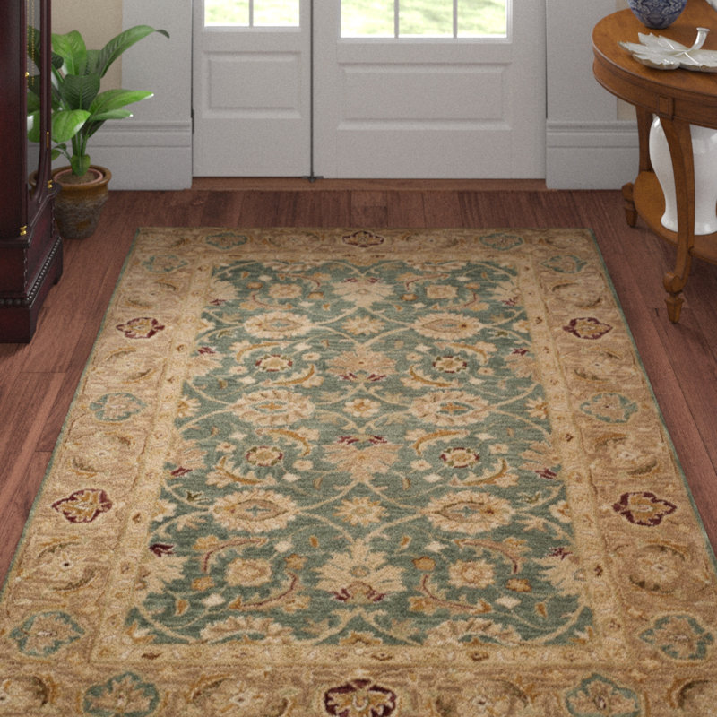 Three Posts™ Ashville Oriental Teal Blue Area Rug & Reviews | Wayfair
