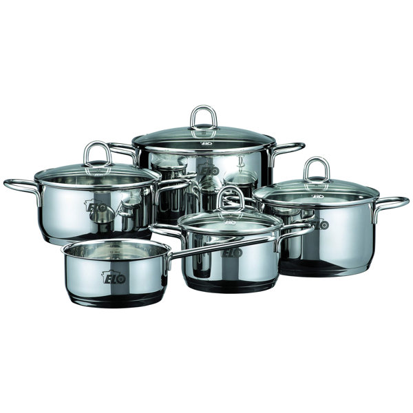 ELO Rubin 5 Pieces Stainless Steel Cookware Set & Reviews | Wayfair.co.uk