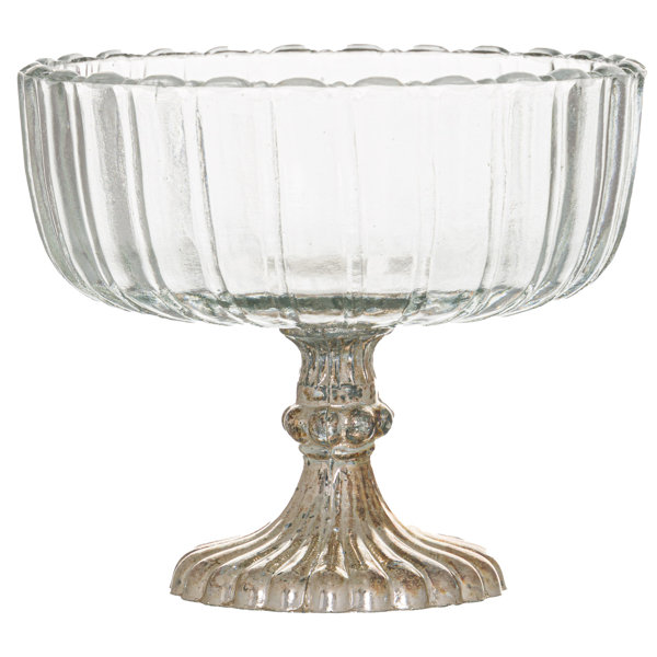 Fleur De Lis Living Small Fluted Glass Display Bowl | Wayfair.co.uk