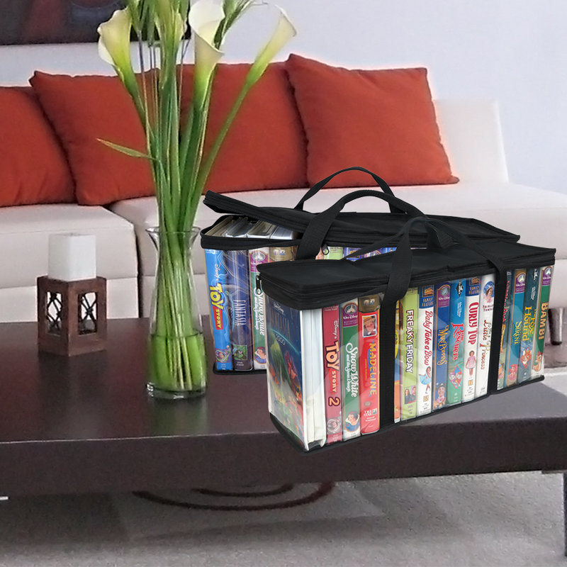 Evelots VHS Storage Bag-Movie Organizer-Video Tape-Handles-Hold 30-No ...