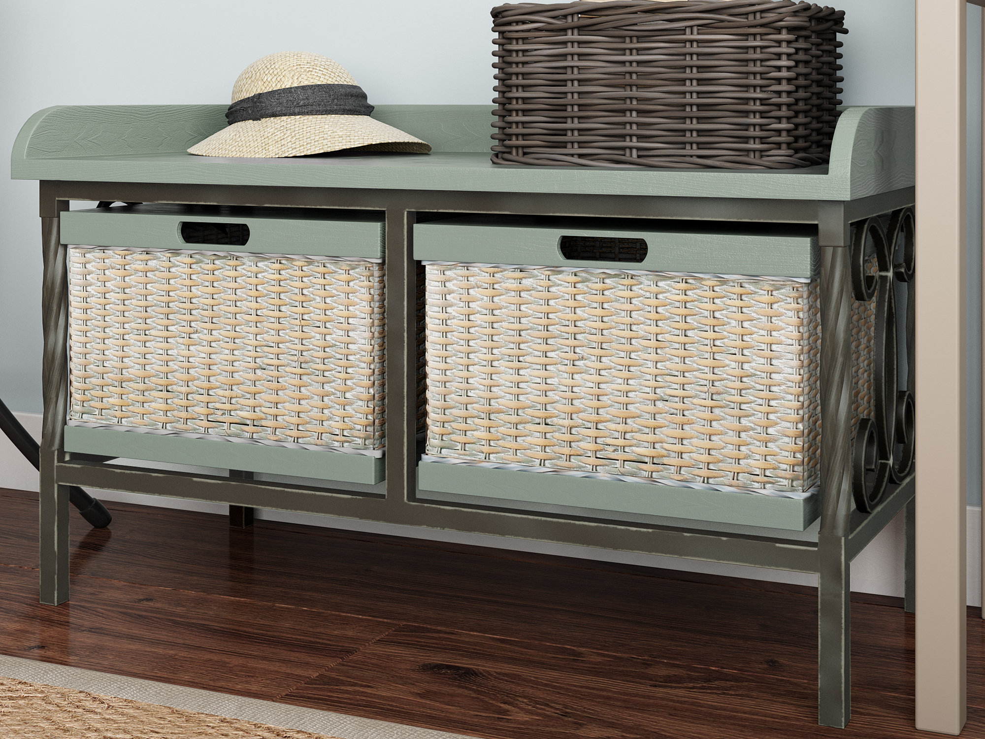 Charlton Home® Miyu Drawer Storage Bench & Reviews | Wayfair
