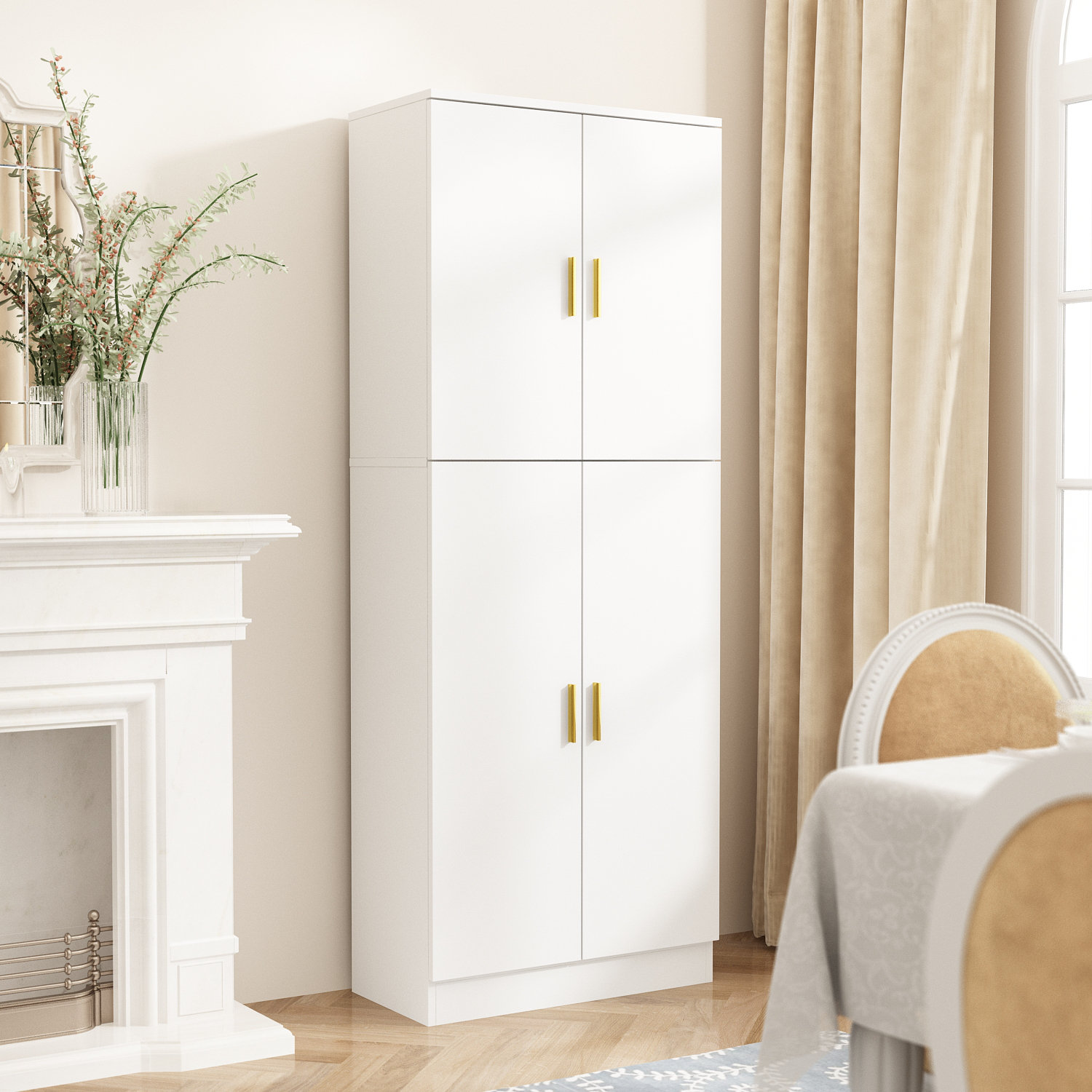 Mercer41 Kemma 61" Kitchen Pantry | Wayfair