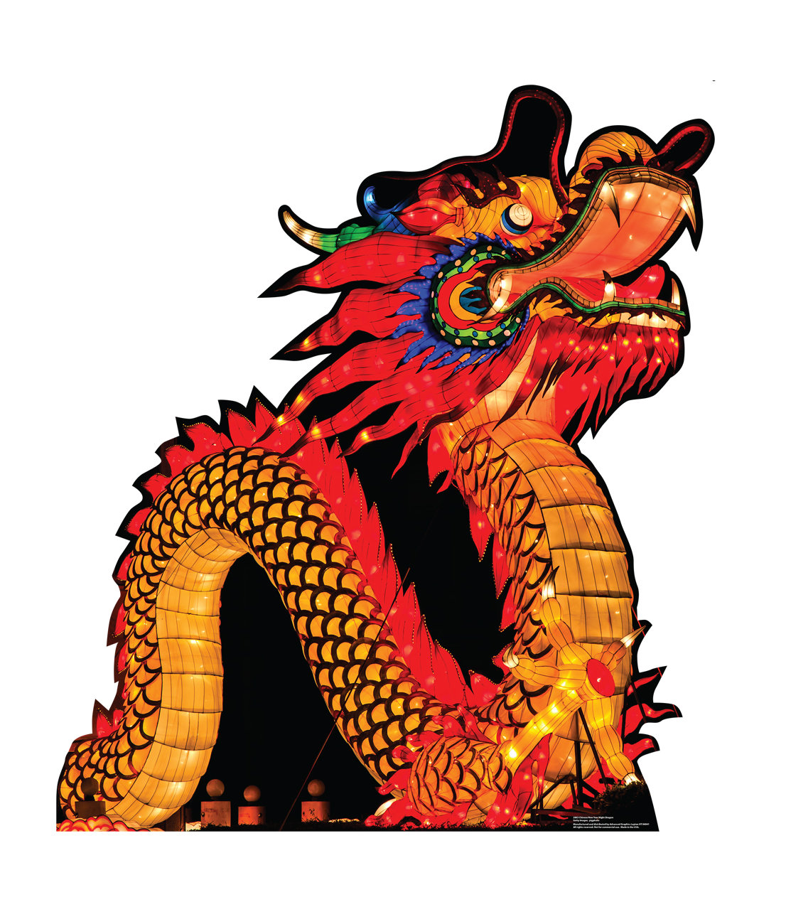Advanced Graphics Chinese New Year Night Dragon Cardboard Standup | Wayfair