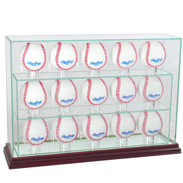 Perfect Cases And Frames 17'' x 4'' Glass Baseball Ball Display Case ...