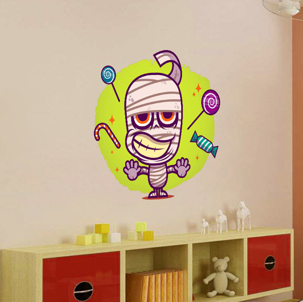 Trinx Cartoon Mummy Wall Decal, Cartoon Mummy Wall Sticker, Cartoon ...