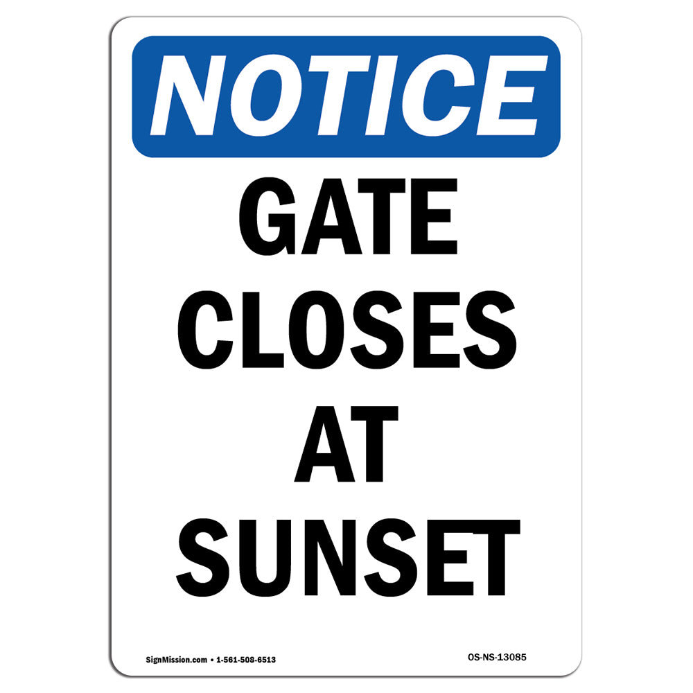 SignMission Gate Closes at Sunset Sign | Wayfair