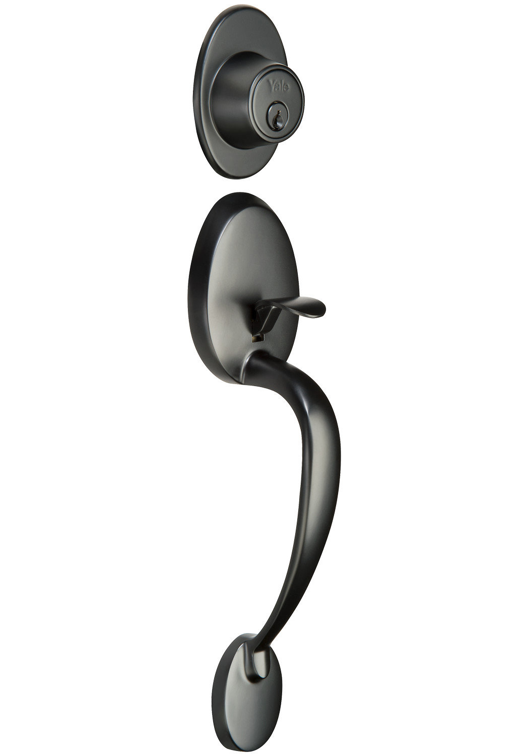 Yale Exterior Portion Handleset with Single Cylinder Deadbolt (Interior ...