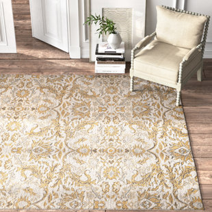 Wayfair | Rectangle Yellow & Gold Area Rugs You'll Love in 2022